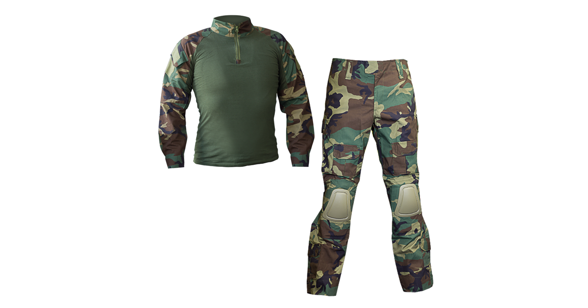 SA Combat kompletní uniforma s chrániči - Woodland | Airsoft Shop